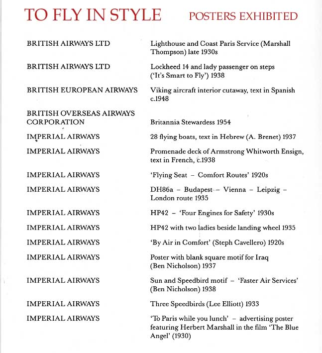 To Fly in Style - exhibited posters