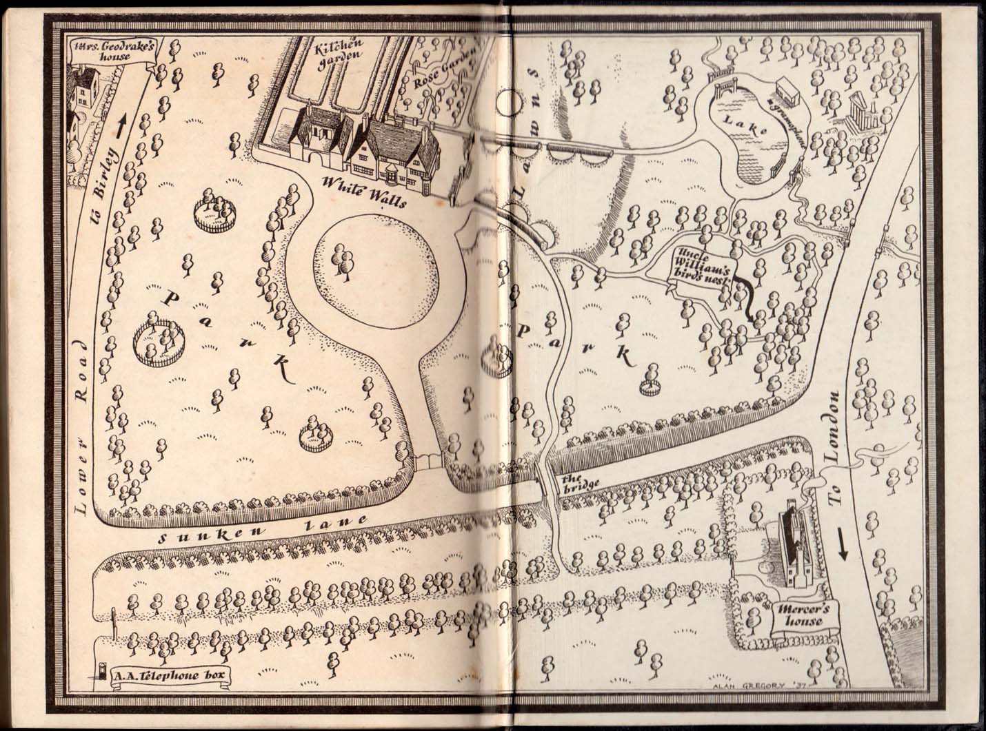 endpaper maps - the narrative - book illustration