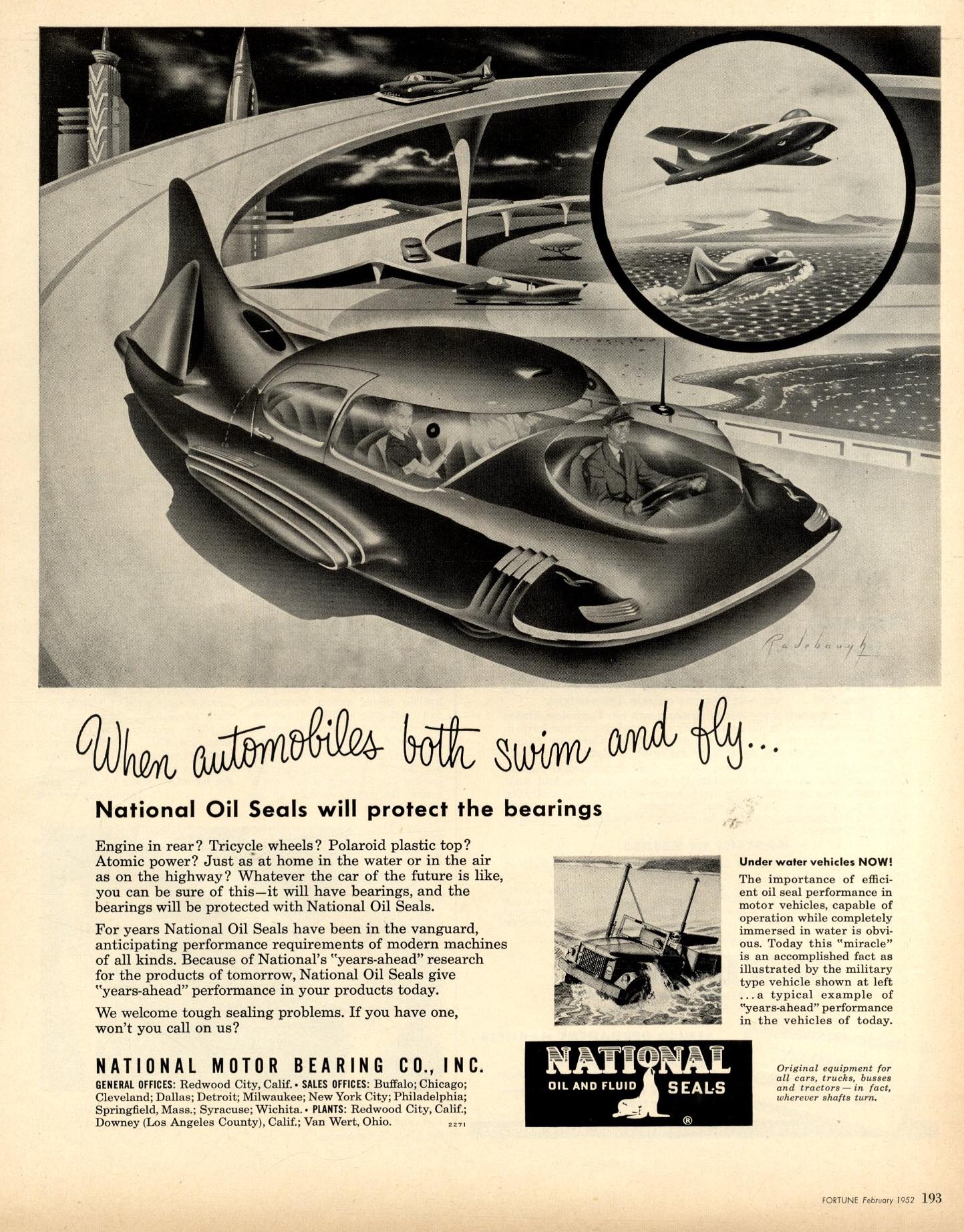 The World of the Future, Arthur Radebaugh and National Oil