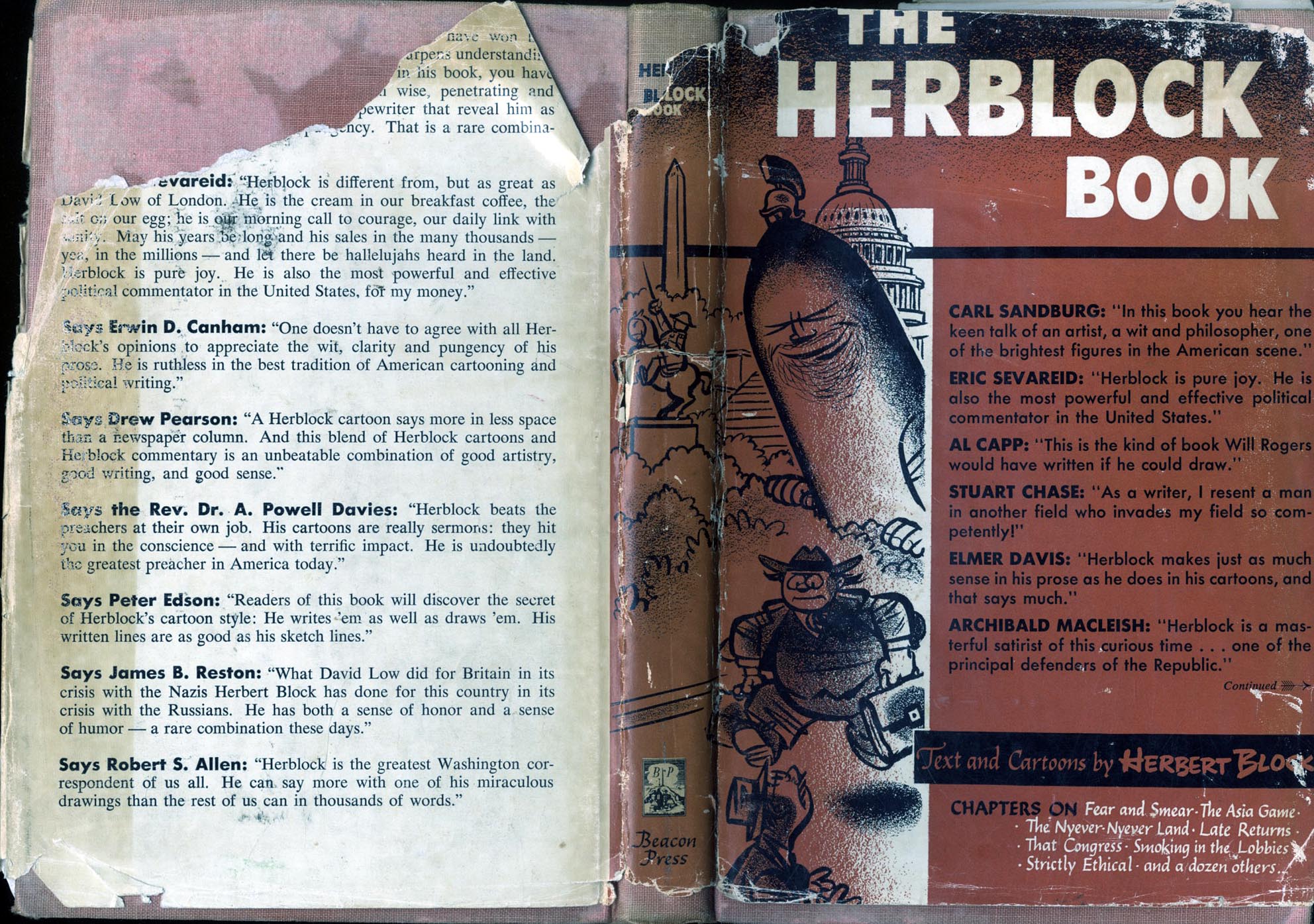 HERBLOCK (herbert Block) cartoons from the Herblock Book 1952
