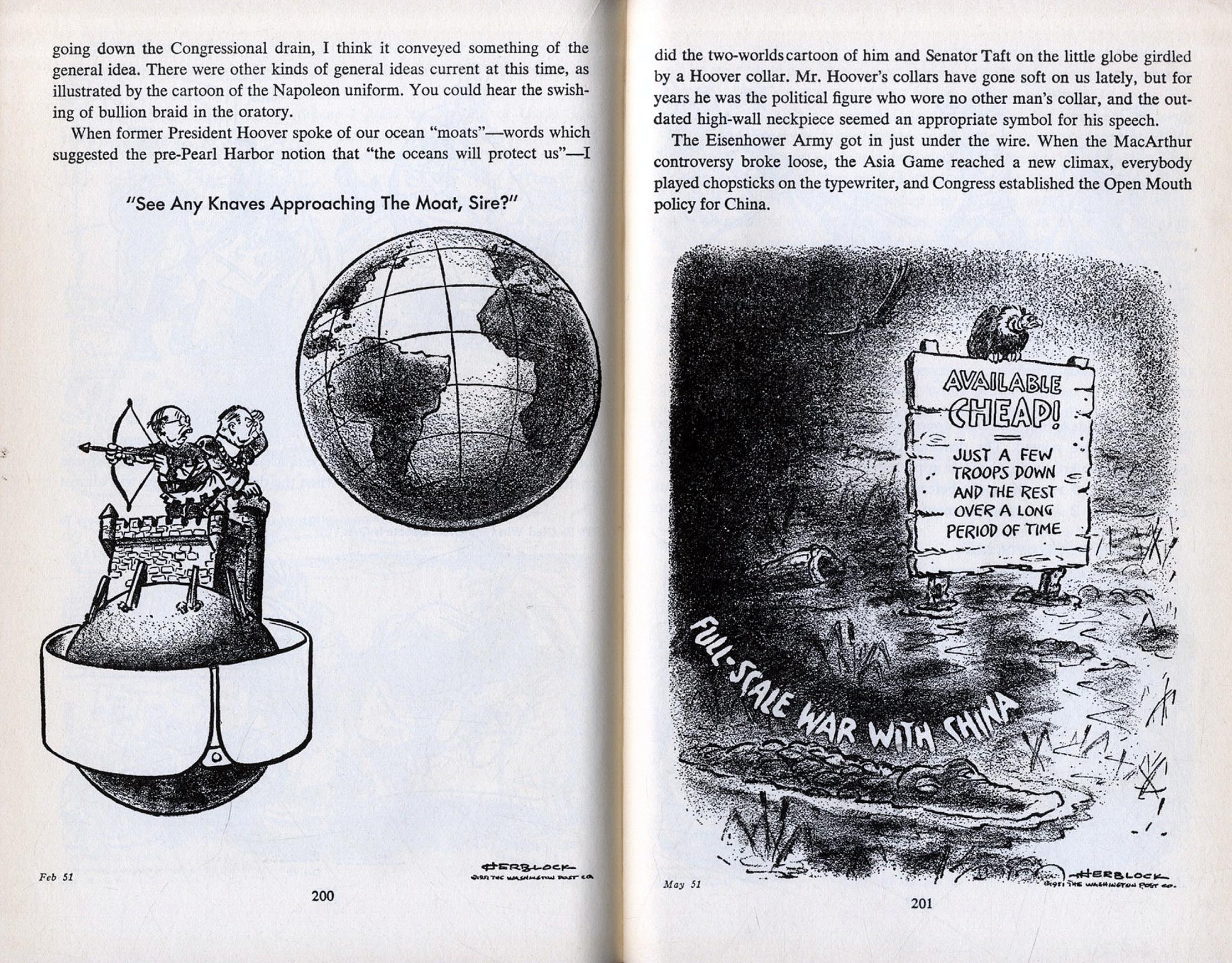 HERBLOCK (herbert Block) cartoons from the Herblock Book 1952