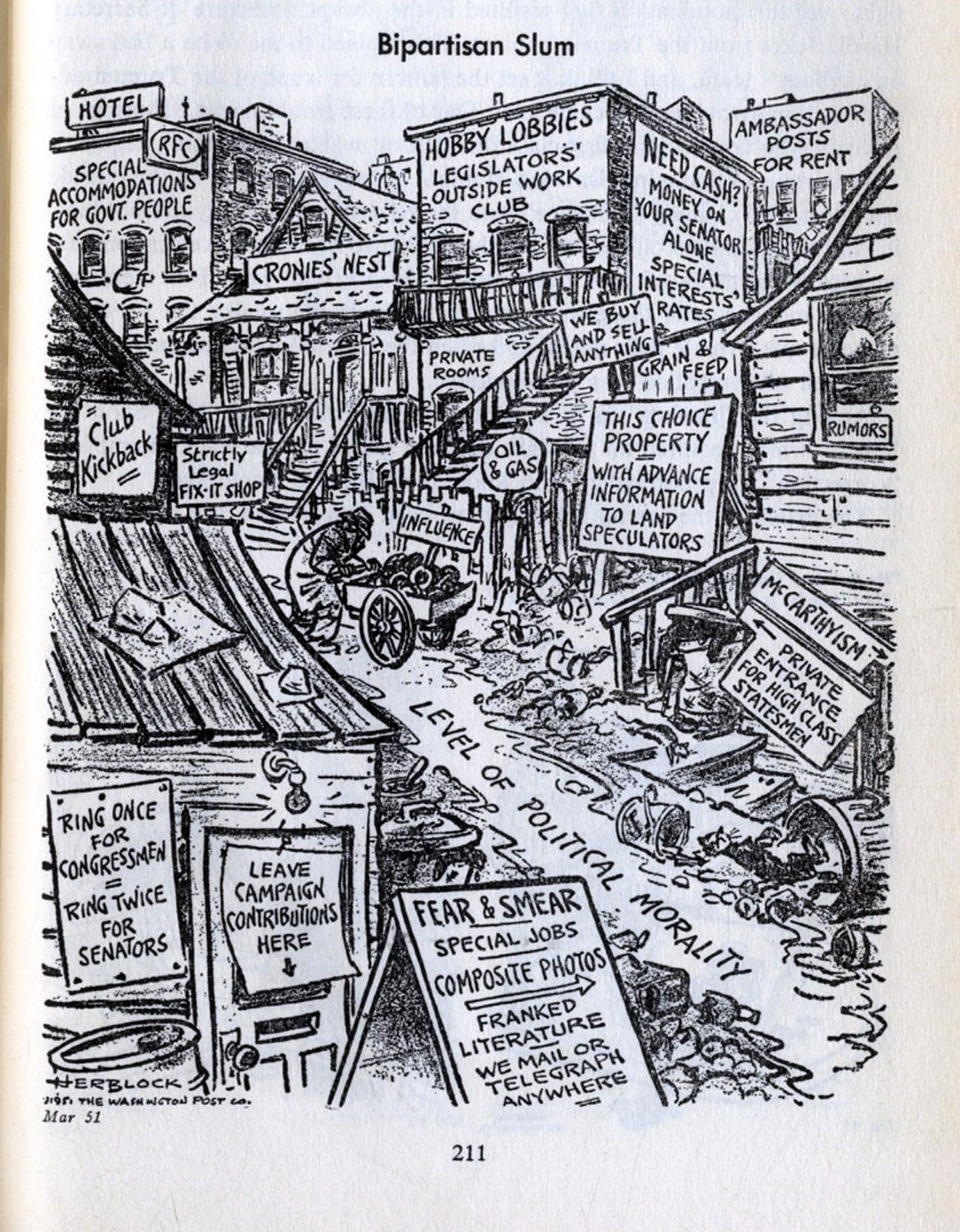 HERBLOCK (herbert Block) cartoons from the Herblock Book 1952