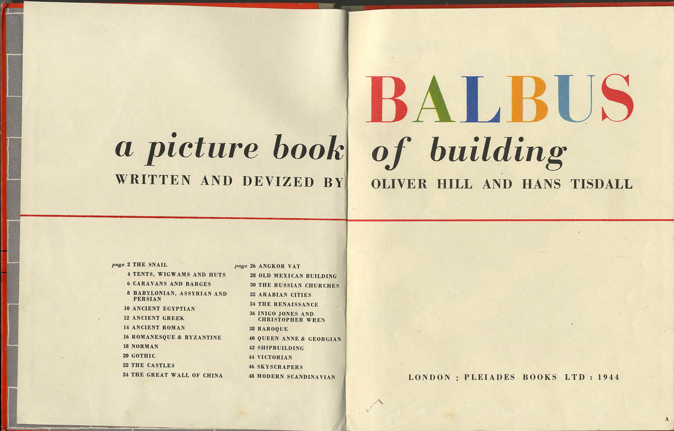 Hans Tisdall, BALBUS 1944, Alphabet of Illustrators