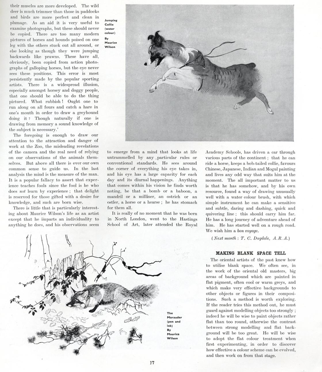 Maurice Wilson, Artist Magazine, 1941