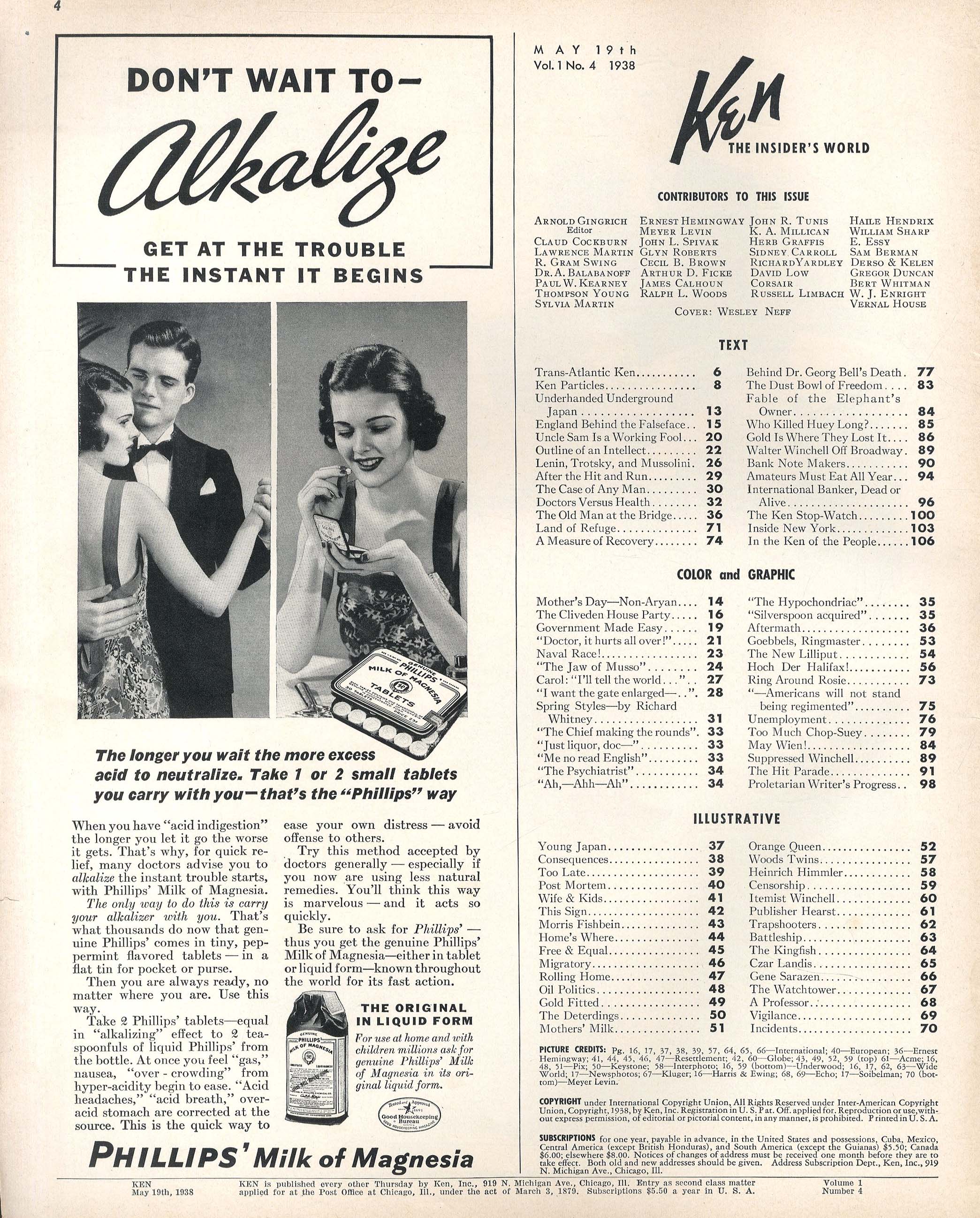 Ken Magazine, Issue by Issue